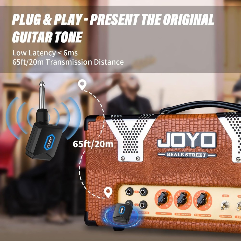 JOYO JW-06 Wireless Guitar System 5.8GHz with Portable Charging ...